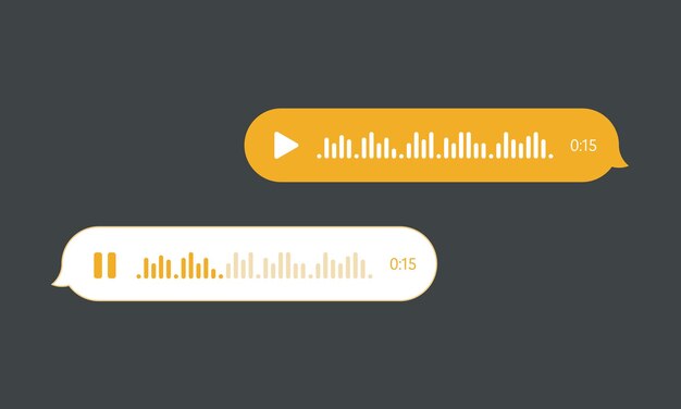 Premium Vector | Voice message bubble audio chat UI UX interface vector ... Premium Vector | Voice message bubble audio chat UI UX interface vector ...