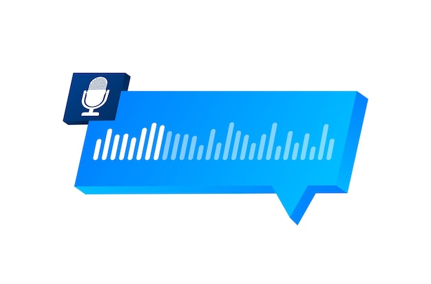 Premium Vector | Voice record audio message speech bubble messenger ... Premium Vector | Voice record audio message speech bubble messenger ...