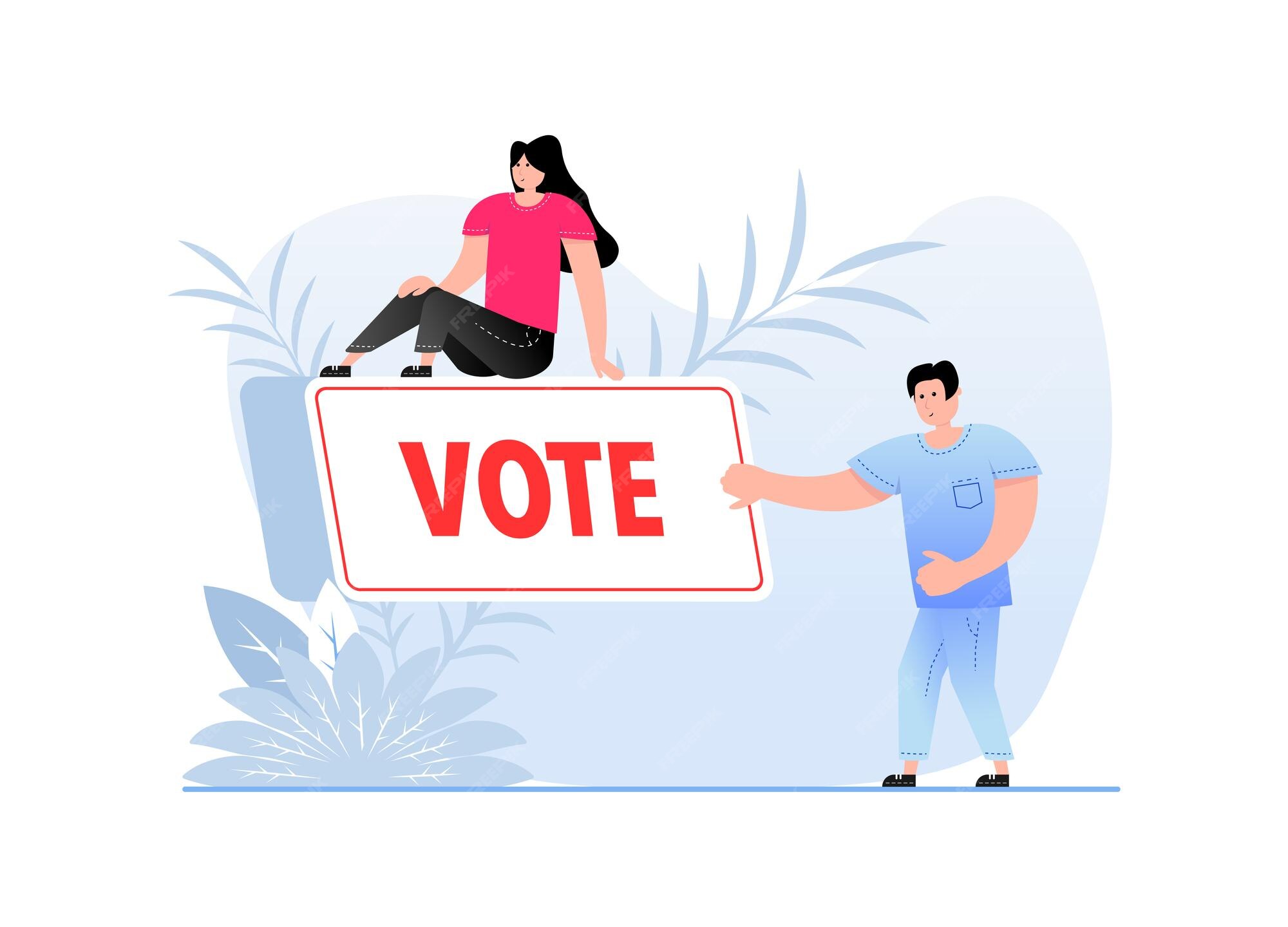 Premium Vector | Vote button with cursor pointer click vector web button
