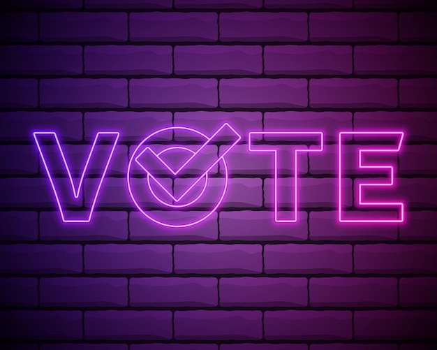 Premium Vector | Voting button neon icon elements of election set ... Premium Vector | Voting button neon icon elements of election set ...