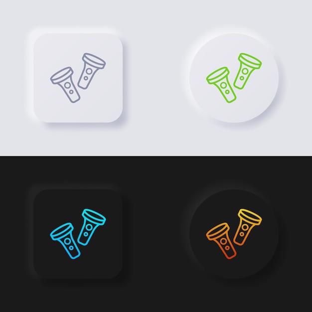 VR Controller icon set Multicolor neumorphism button soft UI Design voor webdesign Application ...
