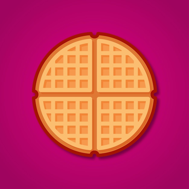 Premium Vector | Waffle flat illustration vector isolated Premium Vector | Waffle flat illustration vector isolated
