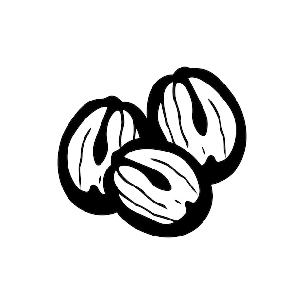 Premium Vector | Walnuts icon on white background simple vector ... Premium Vector | Walnuts icon on white background simple vector ...