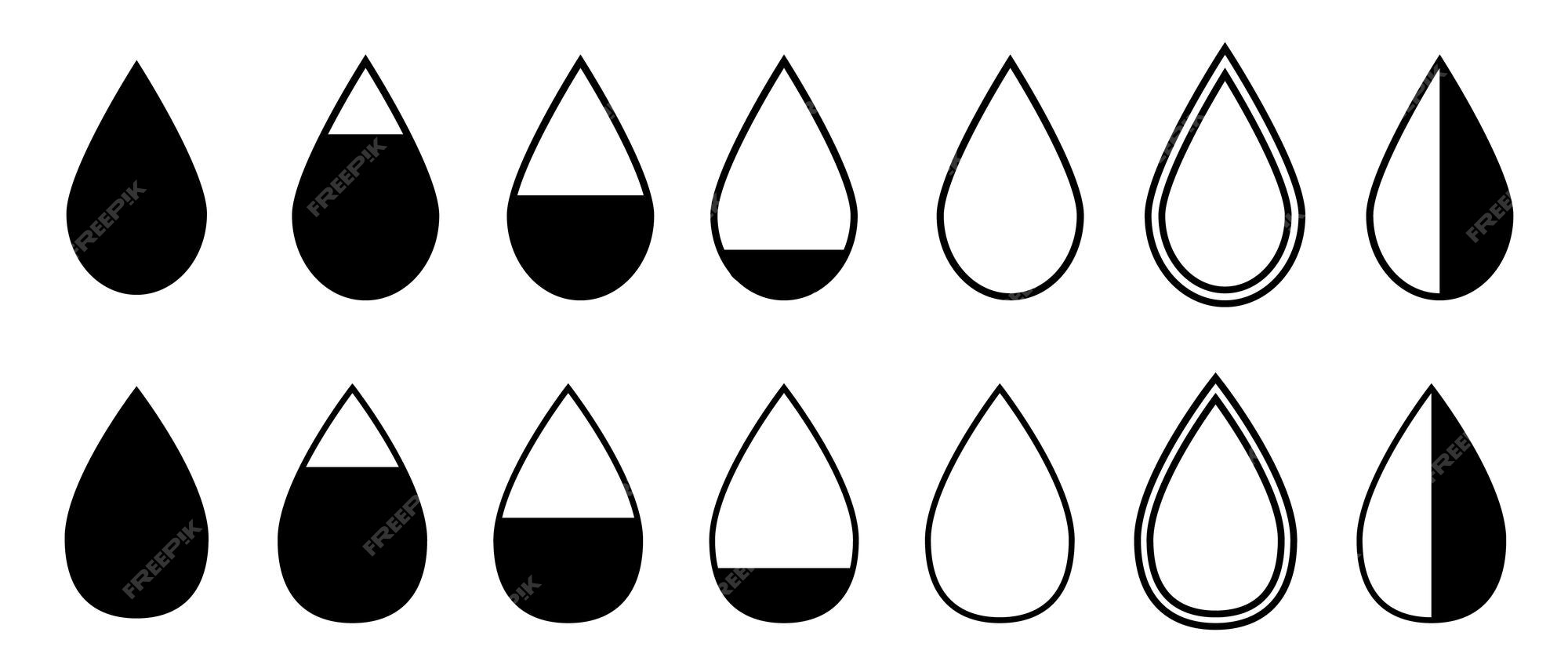 Premium Vector | Water drop icon set water drop shape icon symbol flat ... Premium Vector | Water drop icon set water drop shape icon symbol flat ...