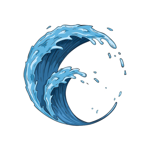 Premium Vector | Water splash circle isolated on white background Premium Vector | Water splash circle isolated on white background