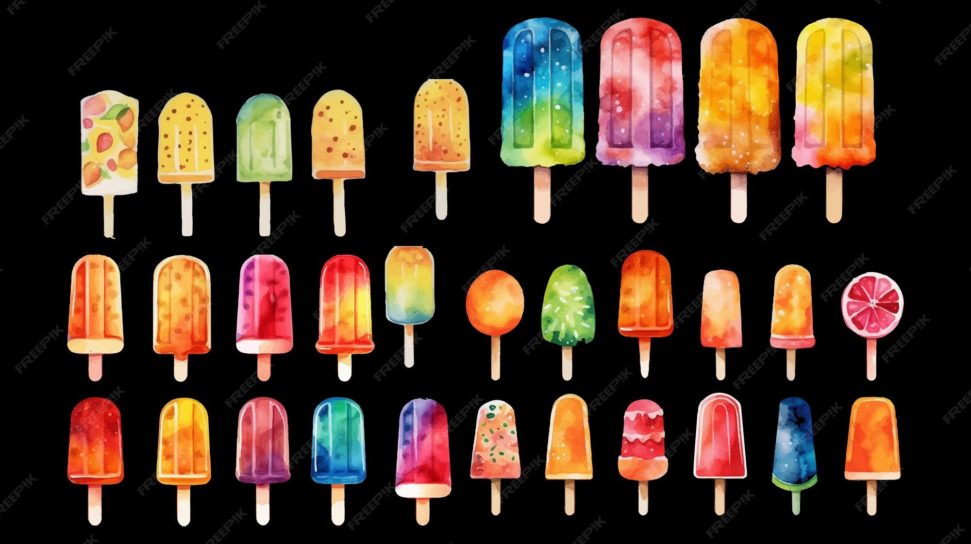 Watercolor popsicles clipart illustration collection | Premium AI ... Watercolor popsicles clipart illustration collection | Premium AI ...