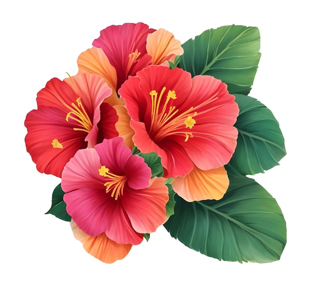 Premium Vector Watercolor Tropical Flower Corner