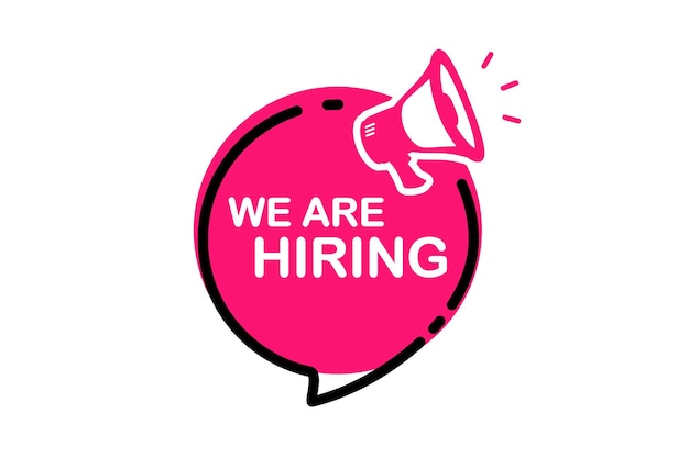 Premium Vector | We are hiring we39re hiring template with megaphone ... Premium Vector | We are hiring we39re hiring template with megaphone ...
