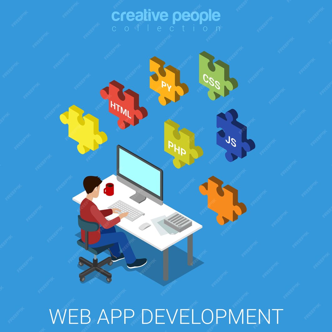 Premium Vector | Web application software frontend backend database ...