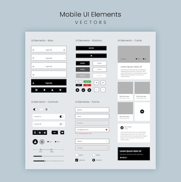Premium Vector | Web design ui elements. ui ux design elements for web and application. flat ...