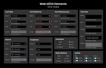 Premium Vector | Web design ui elements. ui ux design elements for web ...