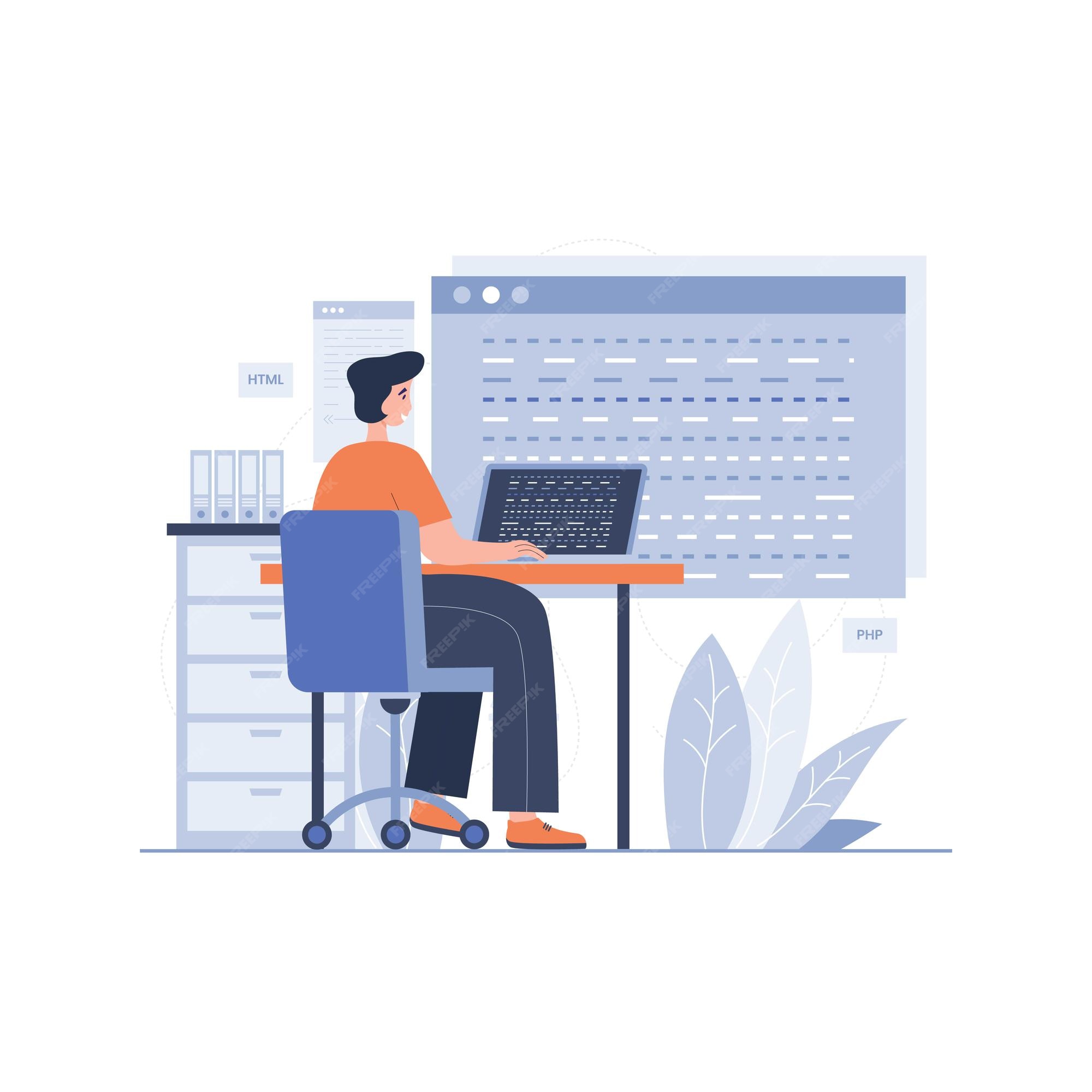 Premium Vector | Web developer concept illustration Premium Vector | Web developer concept illustration
