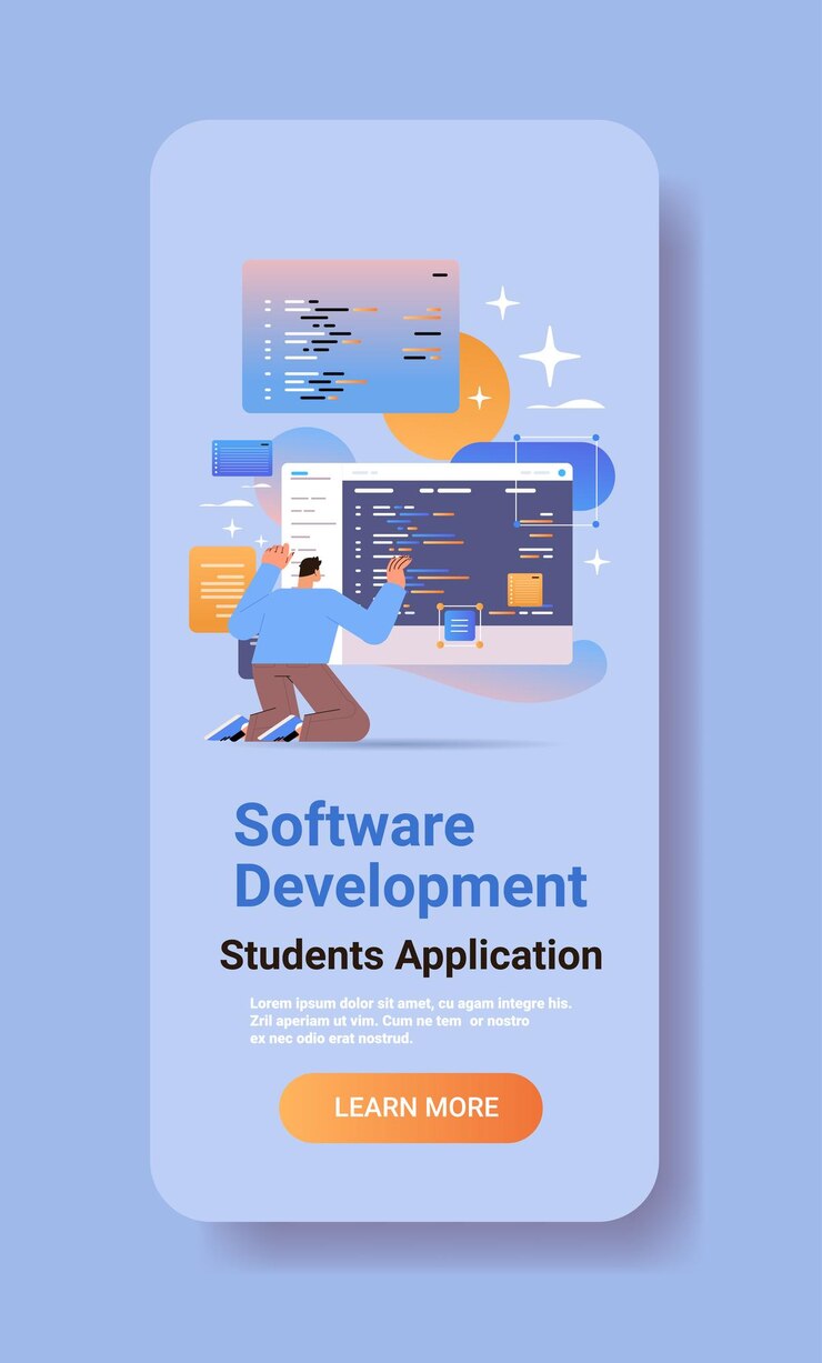 Premium Vector Web Developer Creating Program Code Development Of Software And Programming 2437