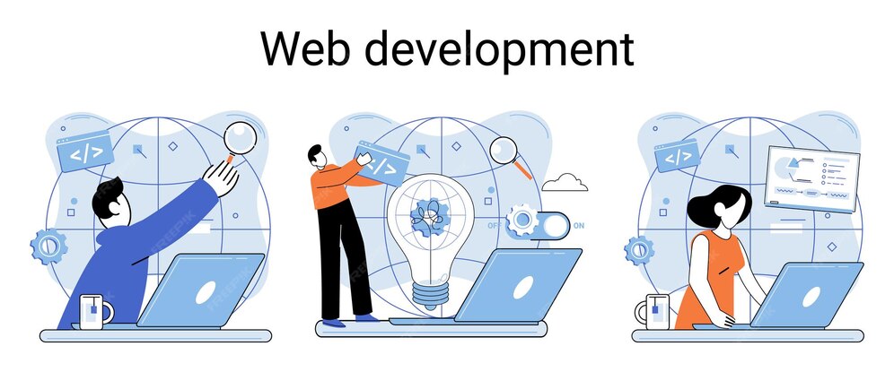 Premium Vector Web Development Coding And Programming Creation