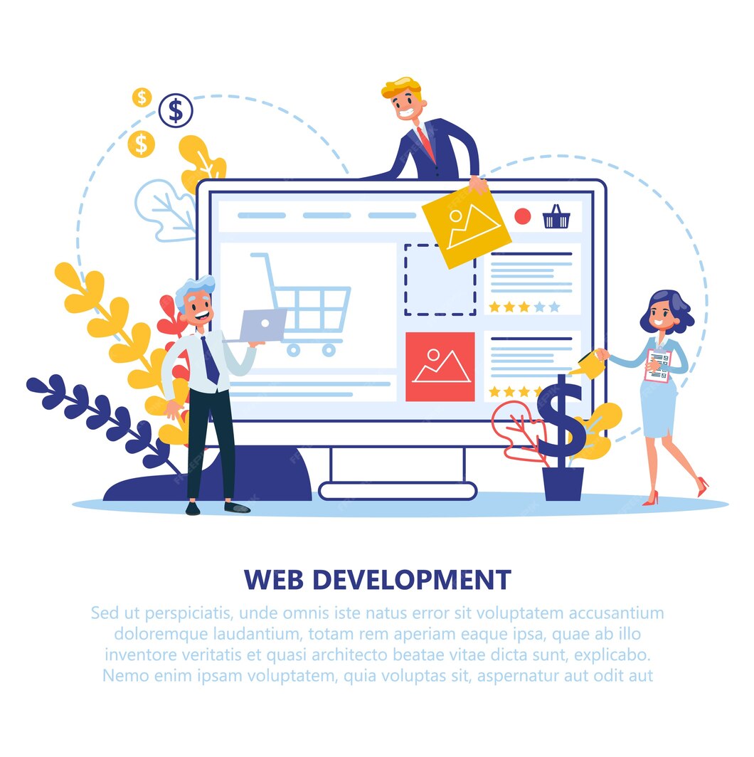 Premium Vector | Web development concept. Programming and coding website