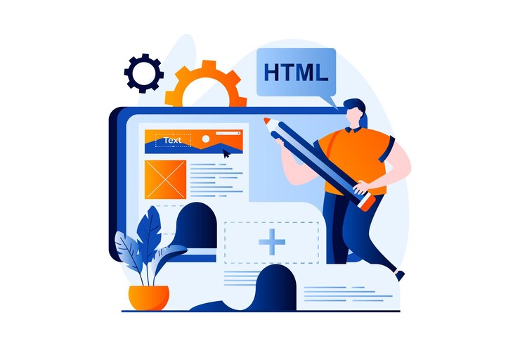 Premium Vector | Web development concept with people scene in flat ...