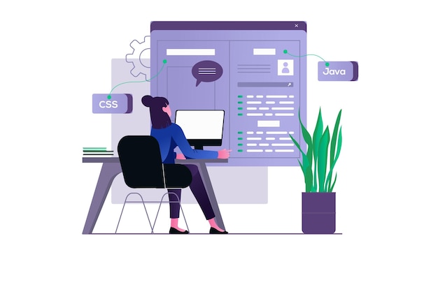 Premium Vector | Web development concept with people scene in the flat ... Premium Vector | Web development concept with people scene in the flat ...