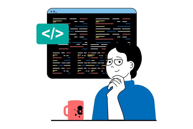 Premium Vector | Data analysis concept with people scene in flat web ...