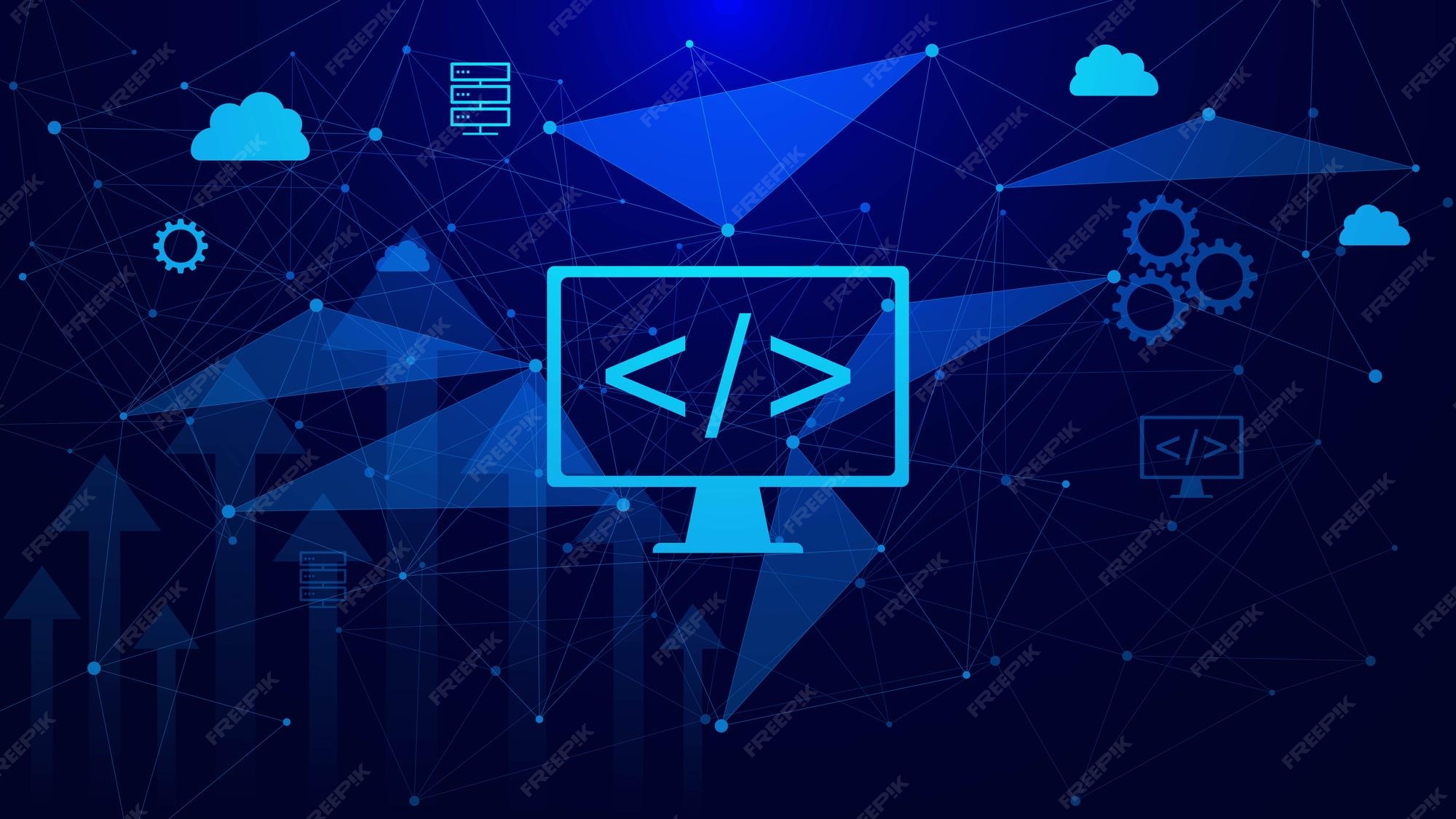 Premium Vector | Web development concept with plexus background SEO ...