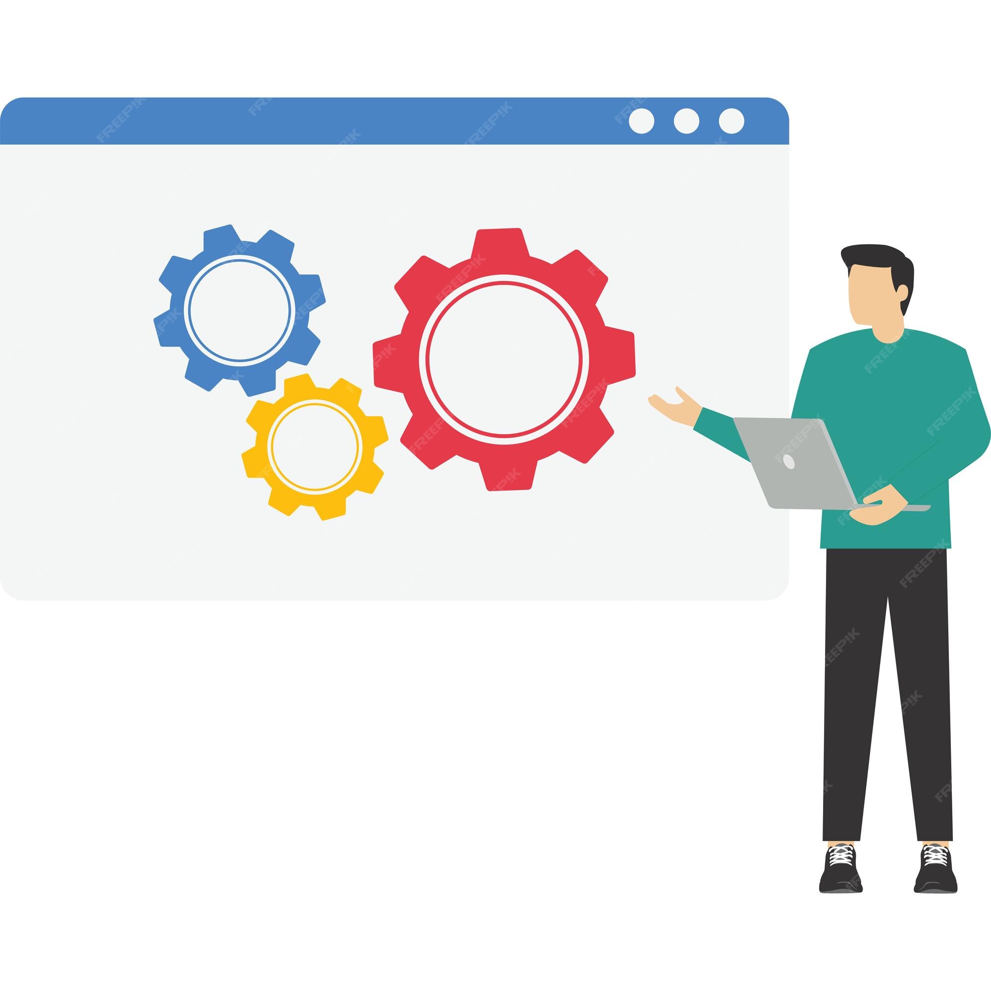 Premium Vector | Web development software engineer development software programming engineer ...