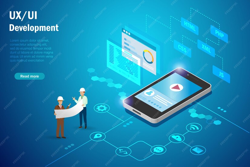 Premium Vector | Web development ux ui desgin software engineers ...