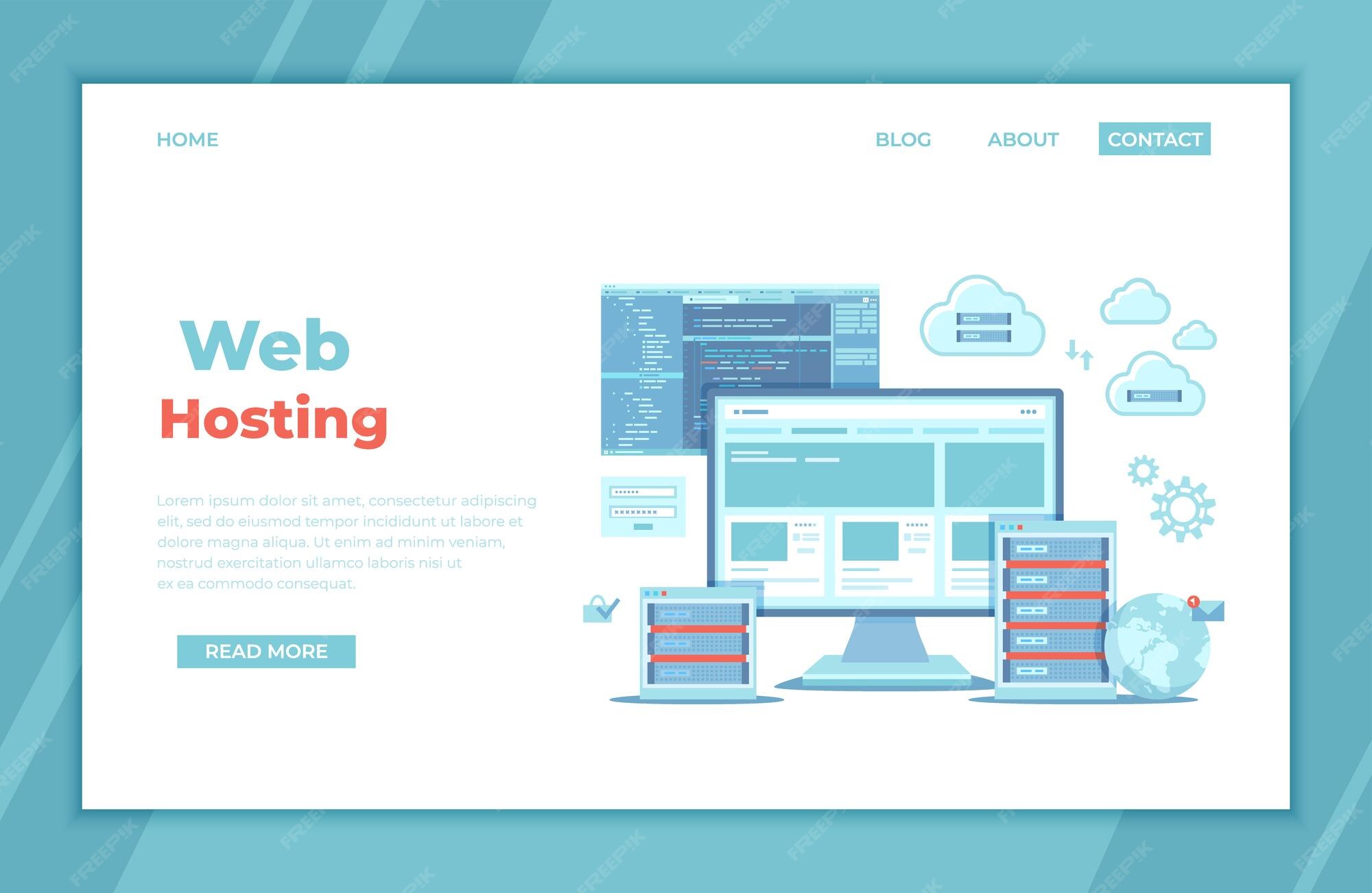 Premium Vector Web Hosting Data Security Loud Computing Storage