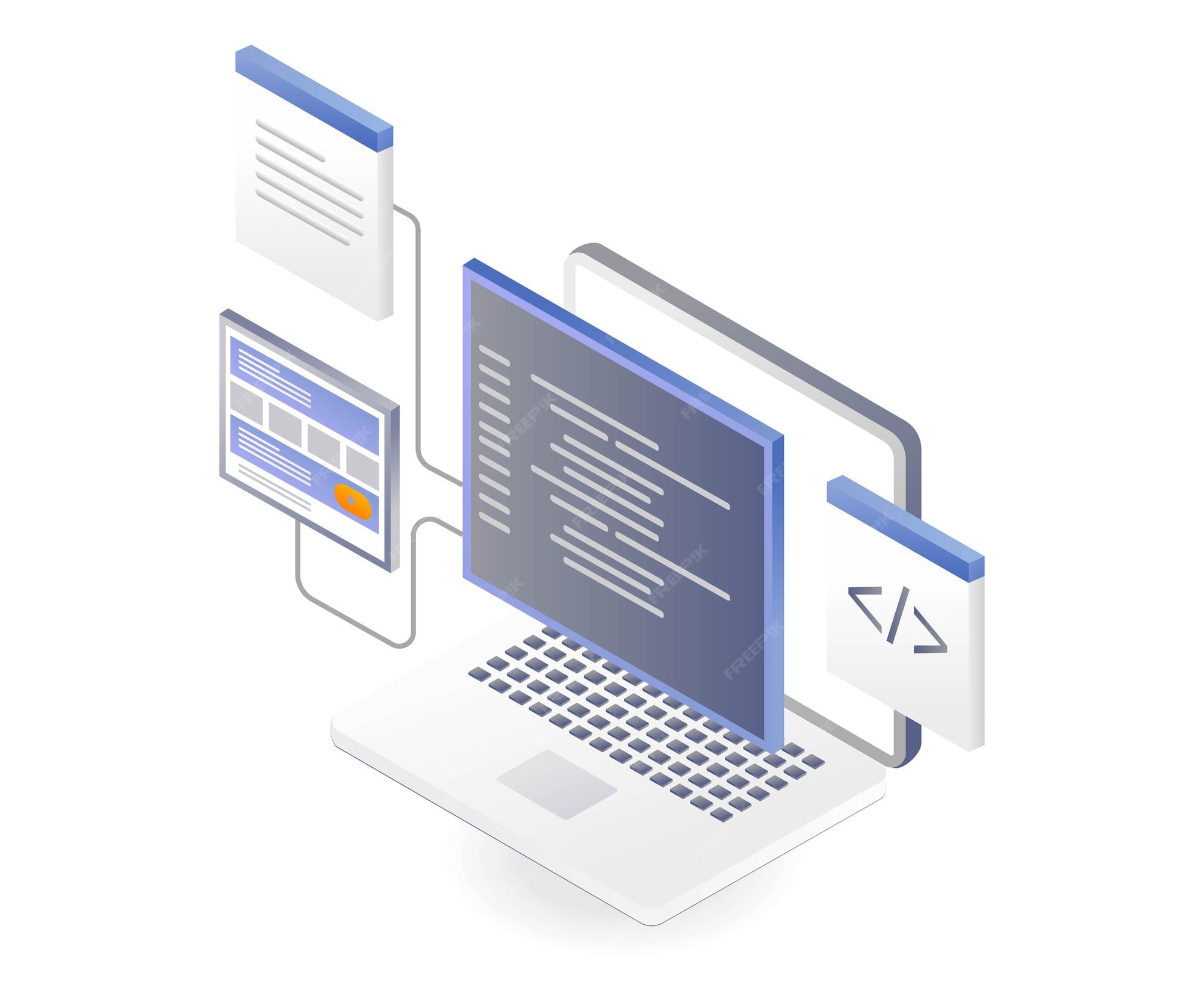 Premium Vector | Web layout programming language