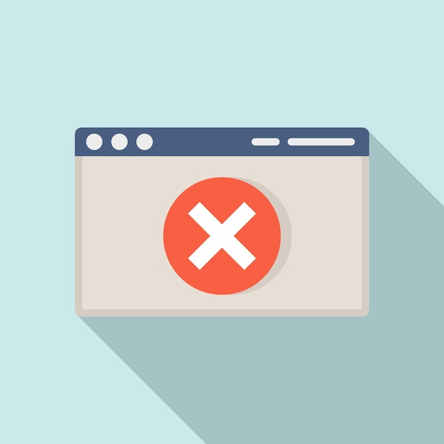 Premium Vector | Web page access denied icon flat illustration of web ... Premium Vector | Web page access denied icon flat illustration of web ...