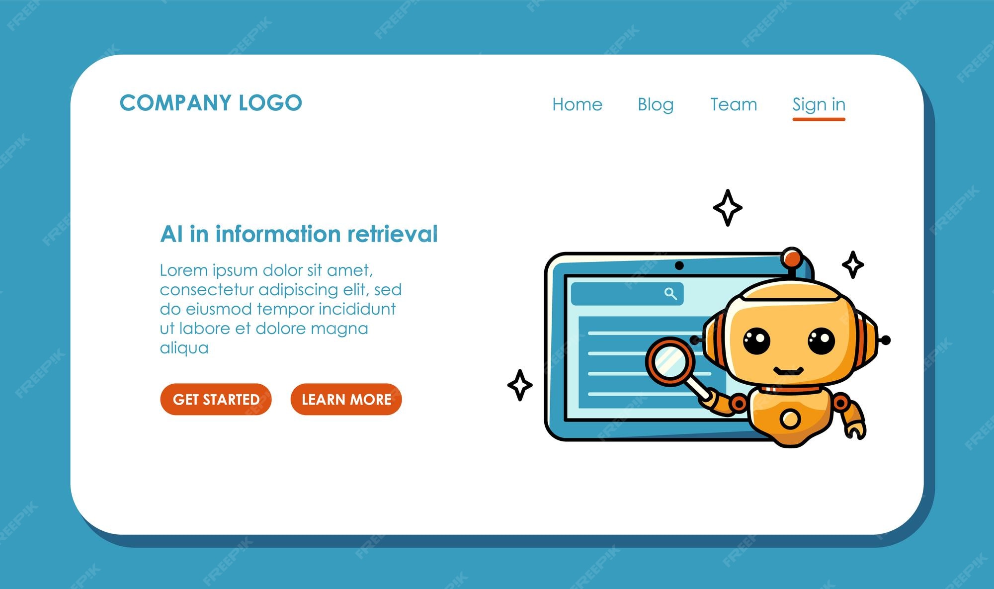 Premium Vector Web Page Design About Using Ai For Information