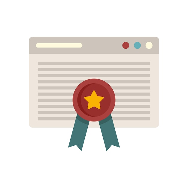 Premium Vector | Web page reputation icon flat illustration of web page ... Premium Vector | Web page reputation icon flat illustration of web page ...