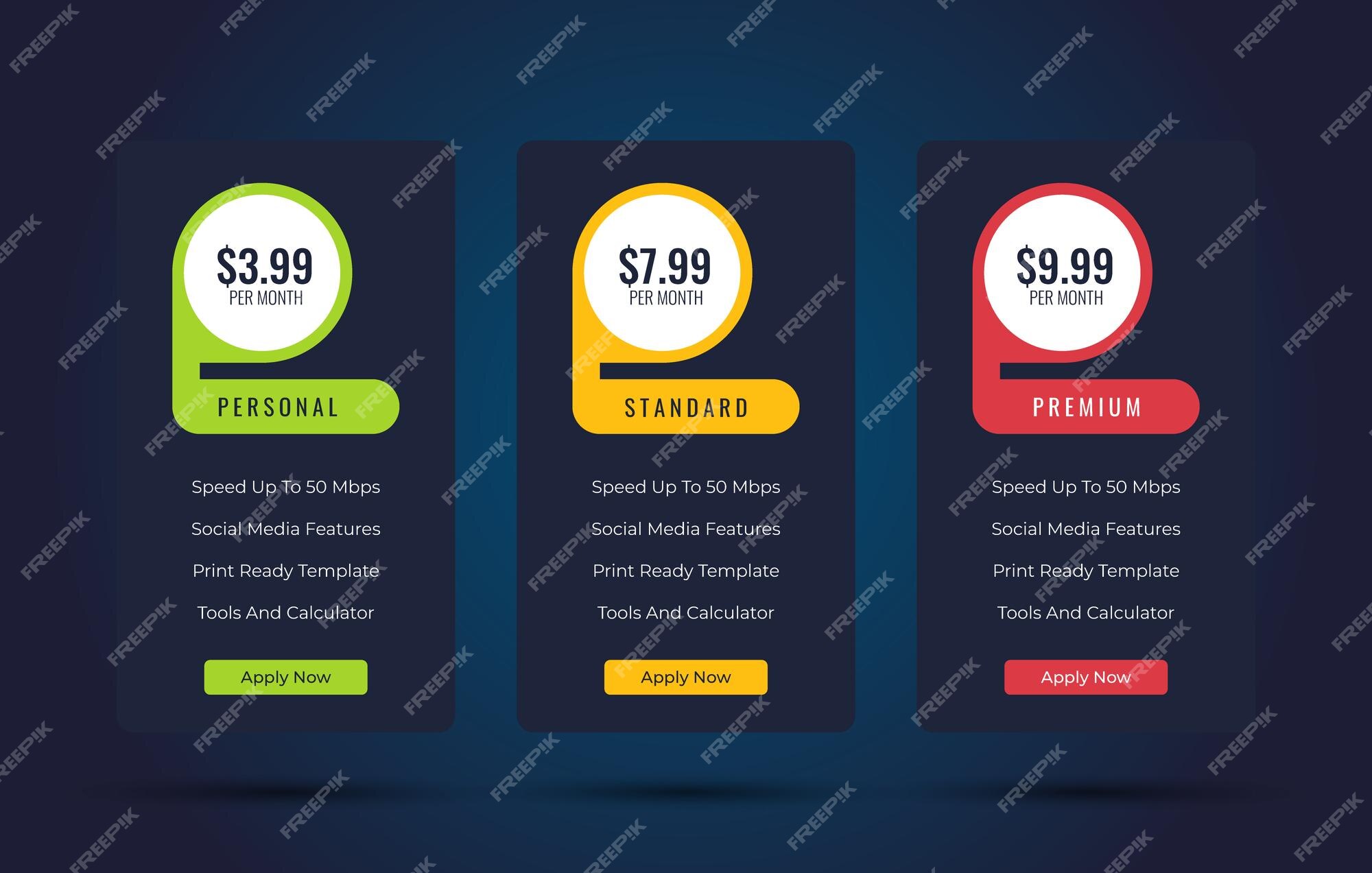 Premium Vector | Web pricing table design for business pricing table ... Premium Vector | Web pricing table design for business pricing table ...