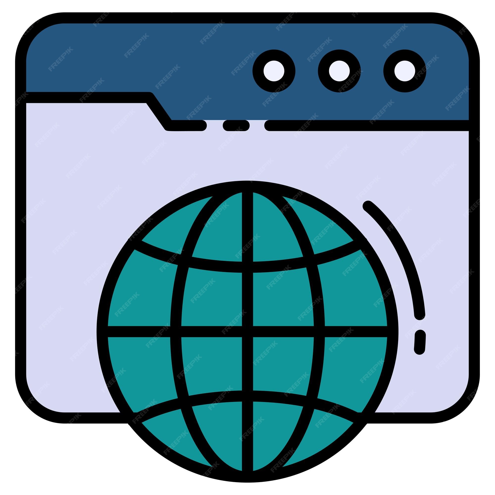 Premium Vector Webpage Viewer Software Translator Internet Web Browser Concept Vector