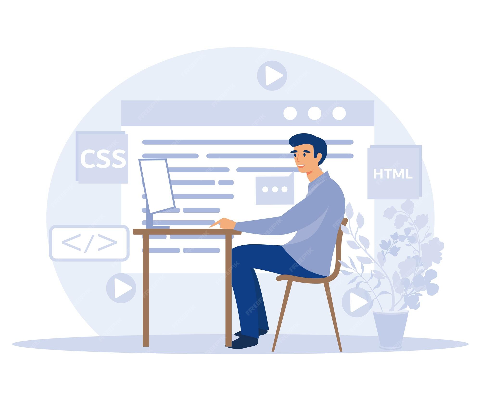 Premium Vector | Website architecture concept Web development interface ...