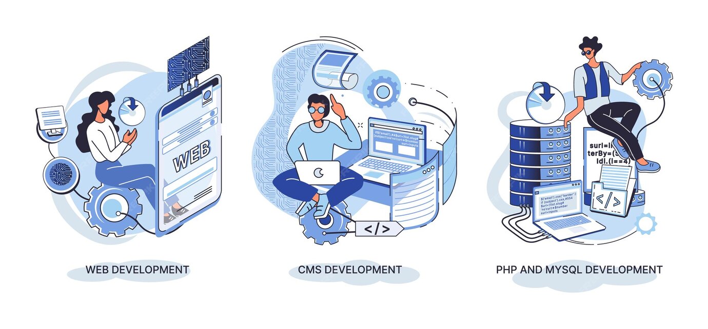 Premium Vector | Website architecture concepts metaphor web development ...