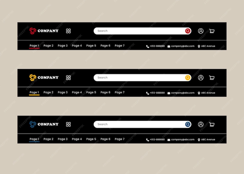 Premium Vector | Website header, modern and minimalist ui ux concept ...