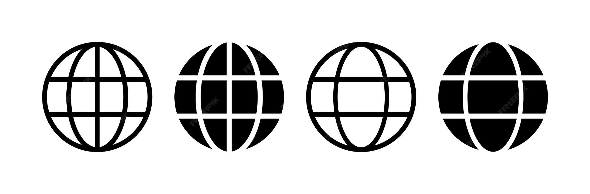 Premium Vector | Website icon or globe icon set vector illustration Premium Vector | Website icon or globe icon set vector illustration