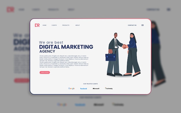 Premium Vector | Website Landing Page UI UX Design of Digital Marketing ... Premium Vector | Website Landing Page UI UX Design of Digital Marketing ...