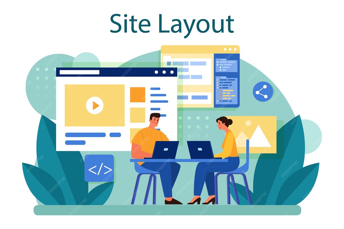 Premium Vector | Website layout concept web development mobile app ...