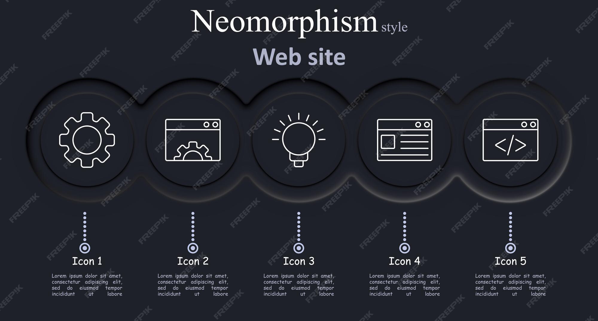 Premium Vector | Website set icon Gear browser lightbulb web design coding development ...