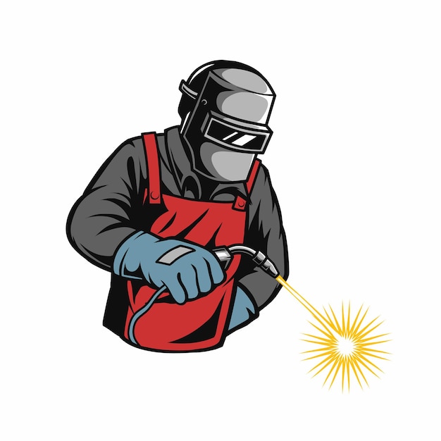 Premium Vector Welder Illustration Figure