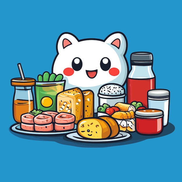 Whimsical Exploration of Local Cuisine A Cartoon Adventure vector ... Whimsical Exploration of Local Cuisine A Cartoon Adventure vector ...