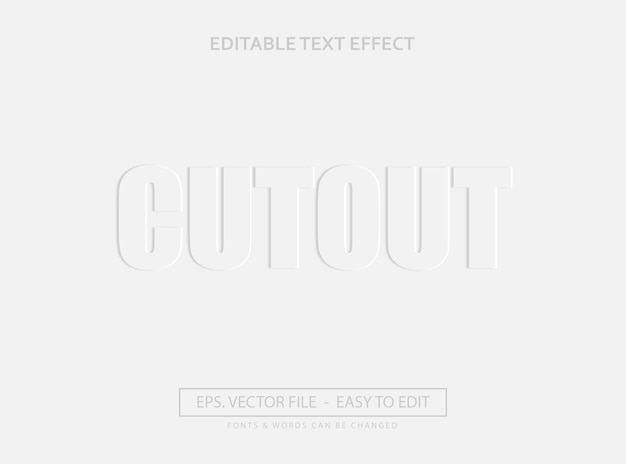 Premium Vector | White modern style embossed text effect Premium Vector | White modern style embossed text effect