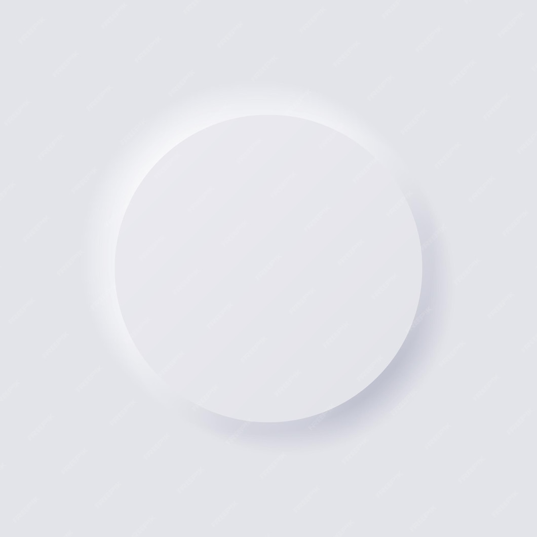 웹 디자인 응용 프로그램 Ui 등을 위한 흰색 뉴모피즘 소프트 Ui 디자인 빈 단추 벡터 프리미엄 벡터