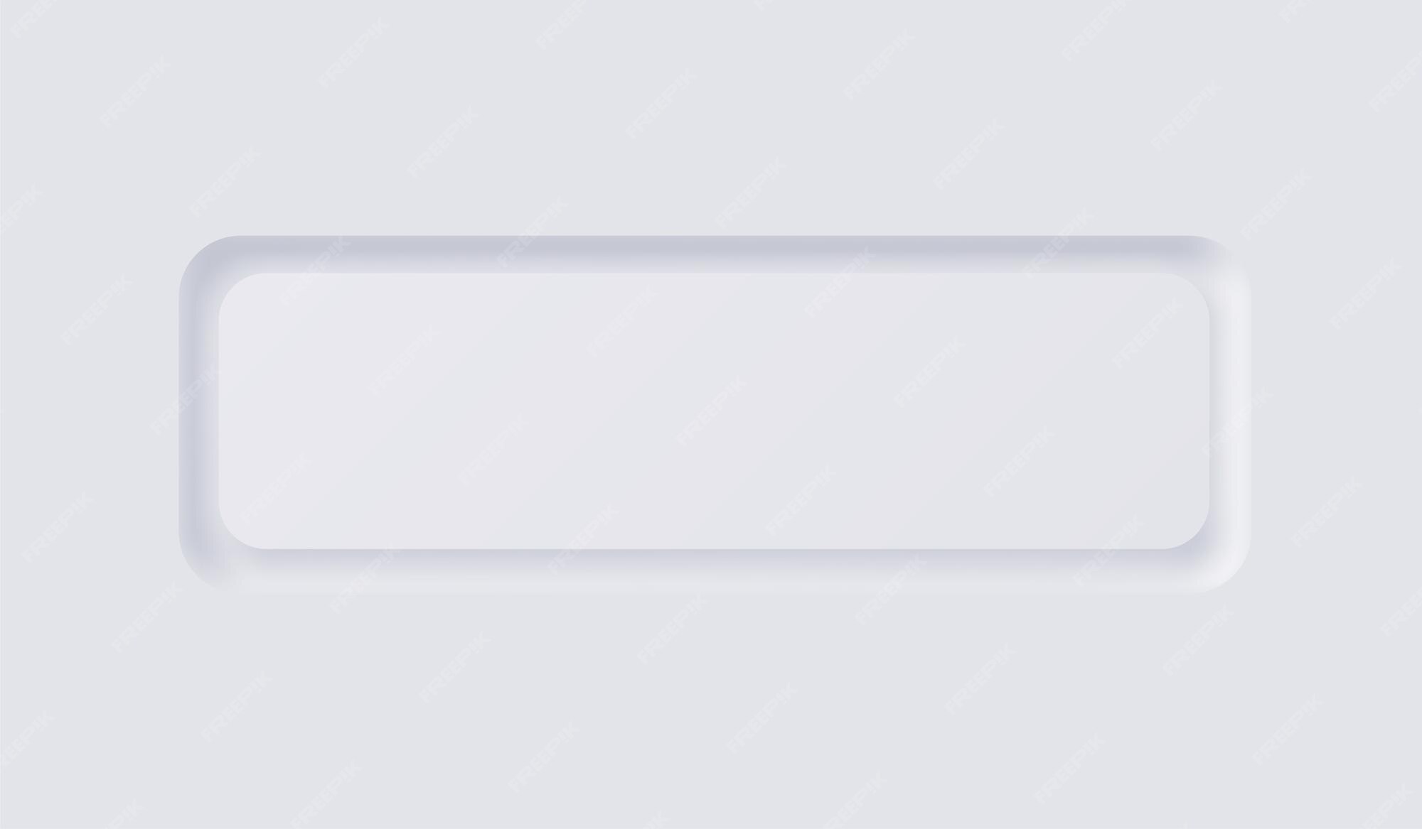 White neumorphism soft ui design for web design, application ui and more, blank button, vector ...
