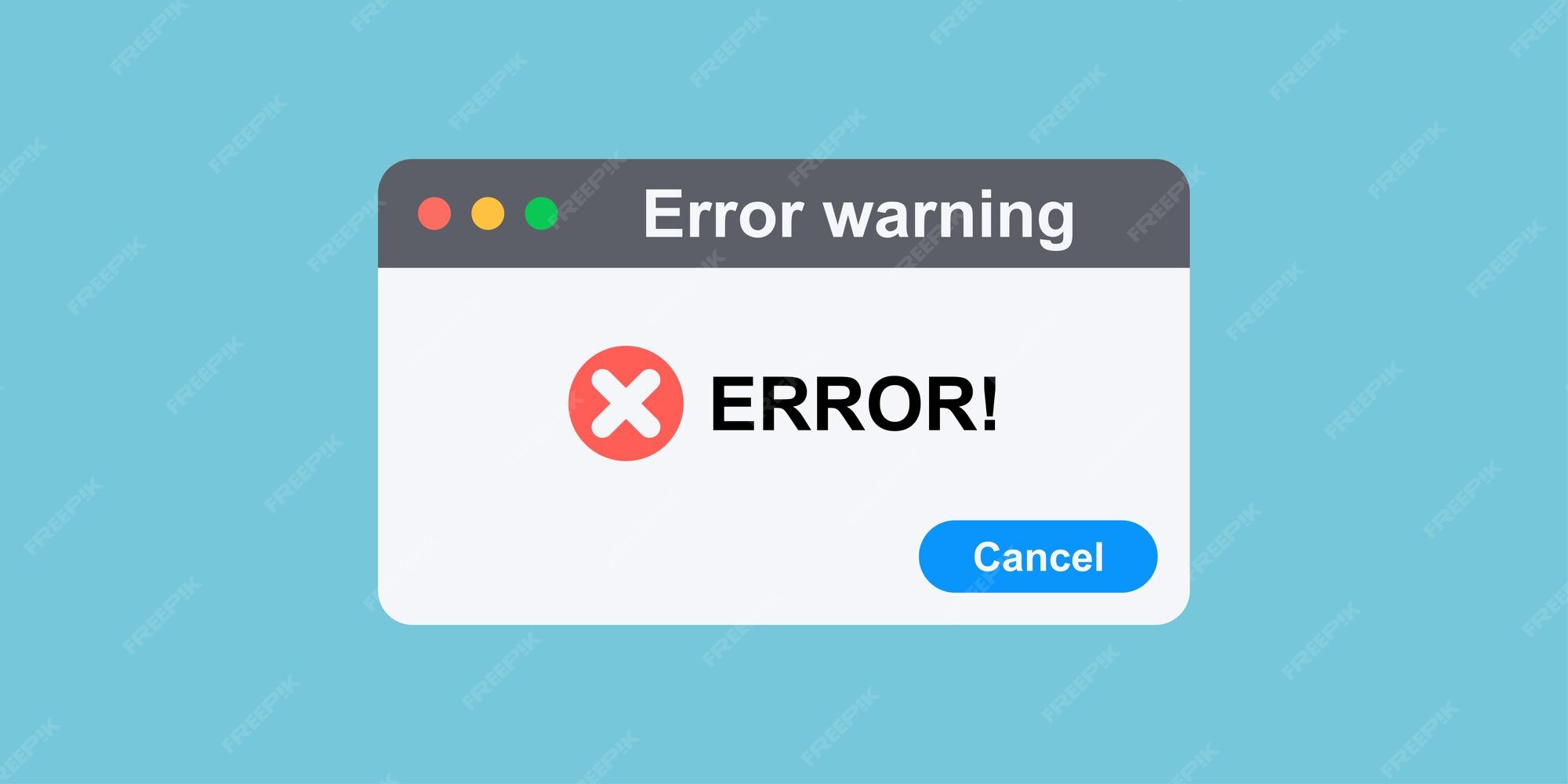 Premium Vector | Window error. Warning message in screen. Popup message ...