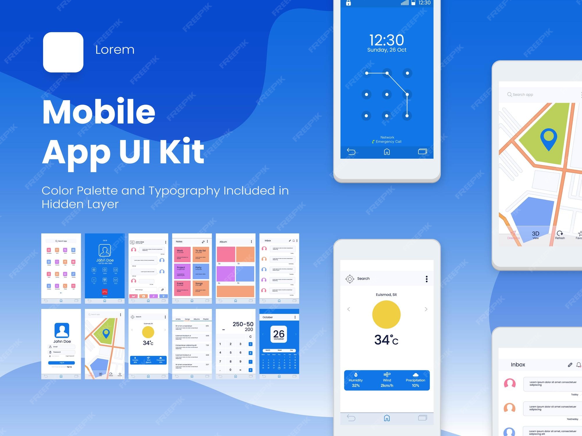 계정 로그인을 포함하여 다른 로그인 화면이 있는 와이어프레임 Ui Ux 및 Gui 레이아웃 모바일 앱 또는 응답 웹 사이트에