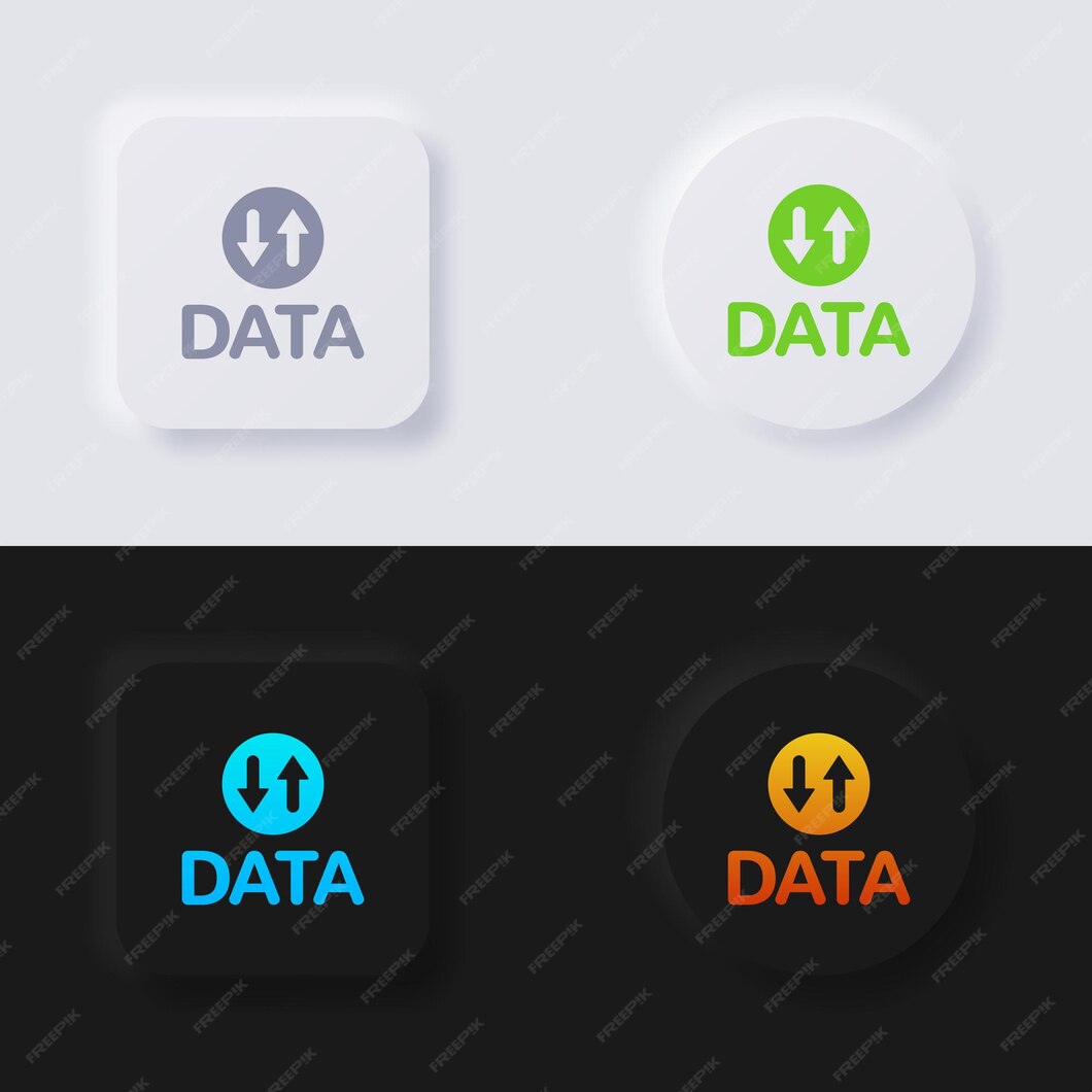 무선 인터넷 연결 아이콘은 웹 디자인 응용 프로그램 Ui 등을 위한 다색 뉴모피즘 버튼 소프트 Ui 디자인을 설정합니다 프리미엄 벡터