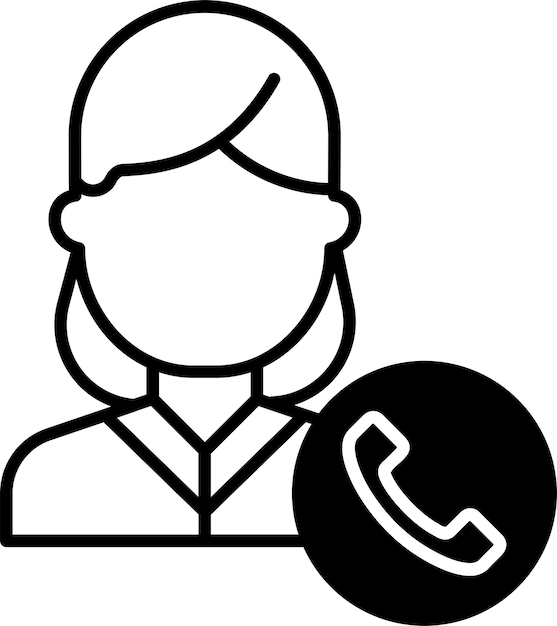 Premium Vector Woman Call Solid Glyph Vector Illustration