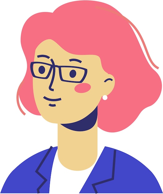 Premium Vector | Woman face icon avatar in business suit Premium Vector | Woman face icon avatar in business suit