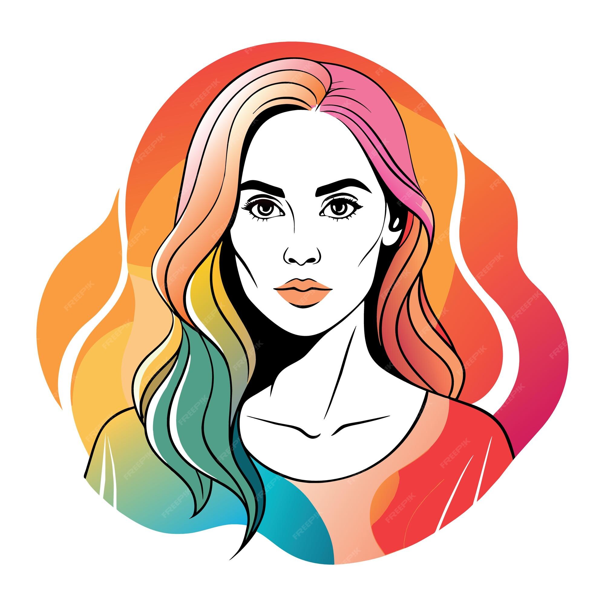 Premium Vector Woman Face In Single Line Art Style
